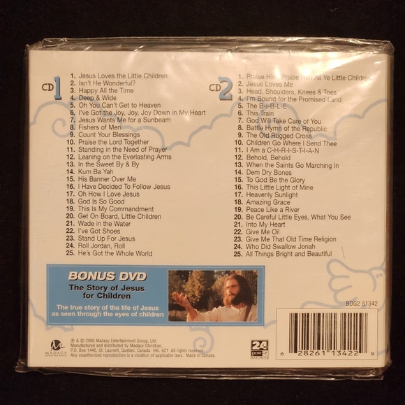 Madacy | Media | New In Wrapper Bible Songs For Kids Plus Bonus Dvd ...